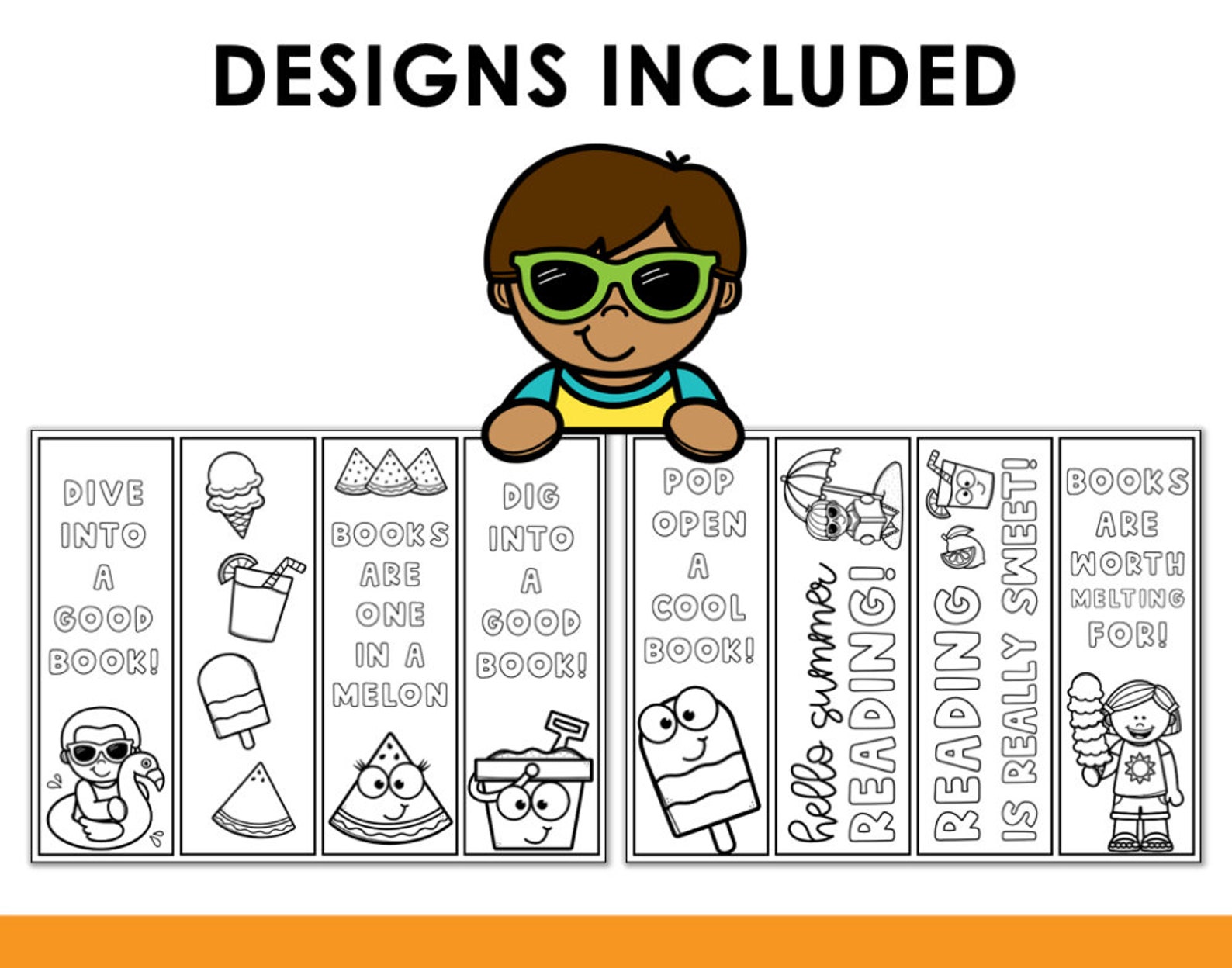 End of Year Summer Bookmarks, Printable Summer Bookmarks, Bookmarks for ...