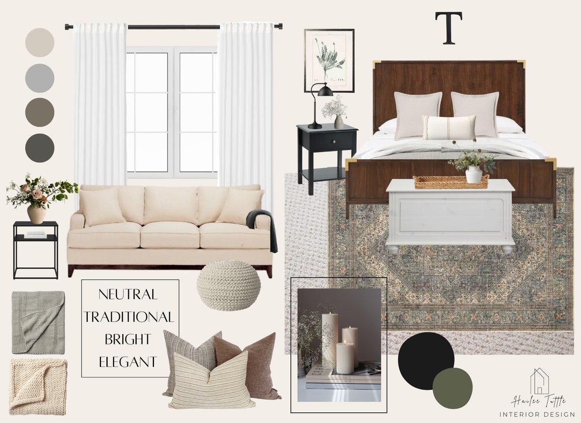 Custom Interior Design Package for Bedroom, Living Room, Office, or ...