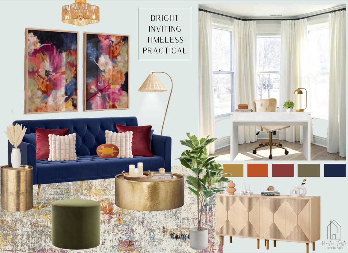 Custom Interior Design Package for Bedroom, Living Room, Office, or ...