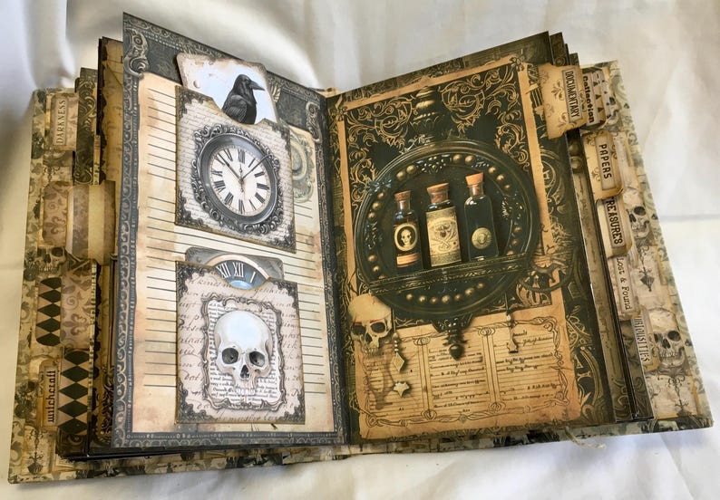 Handmade Gothic Themed Journal….ravens and Skulls - Etsy