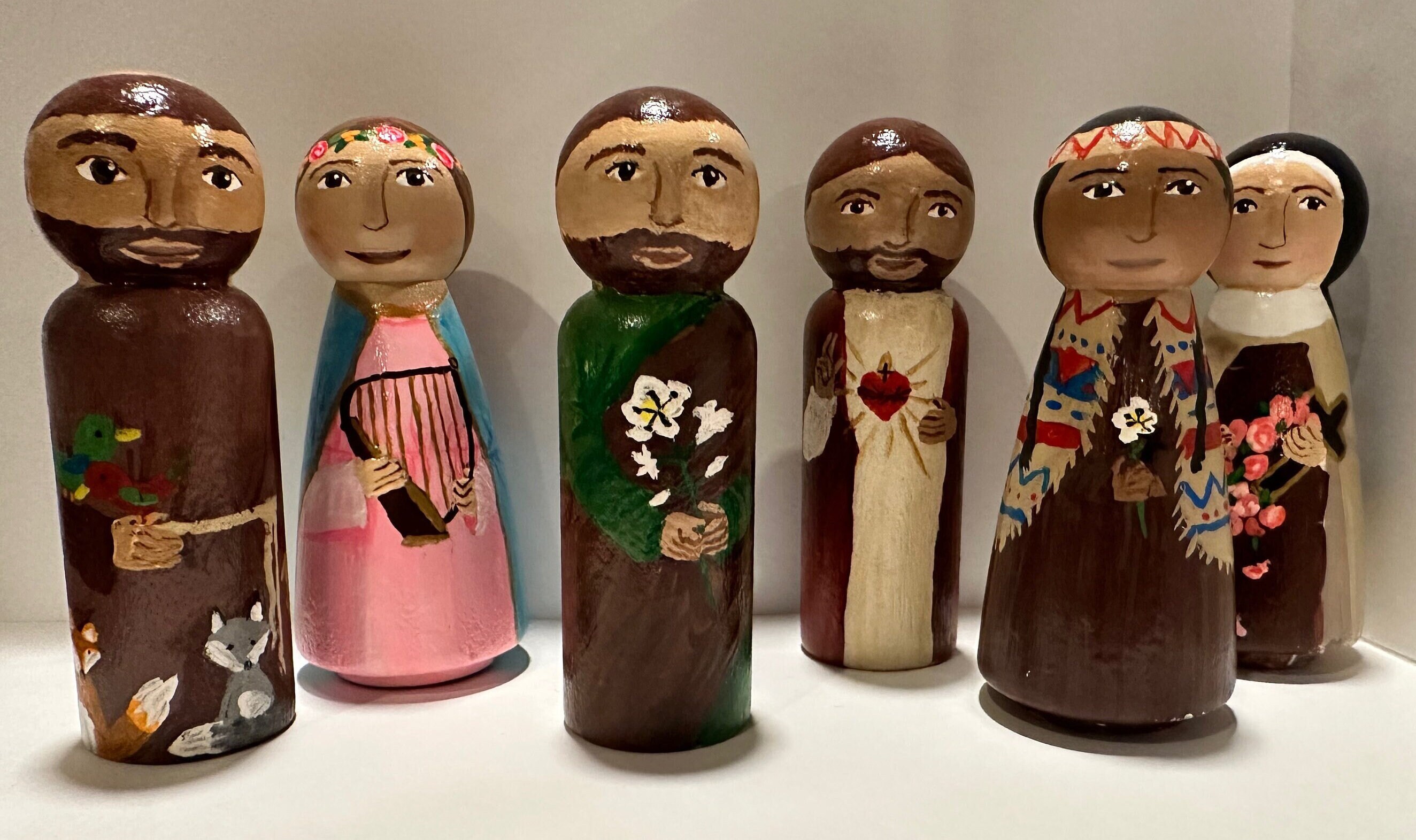Custom Painted Saint Peg Dolls - Etsy