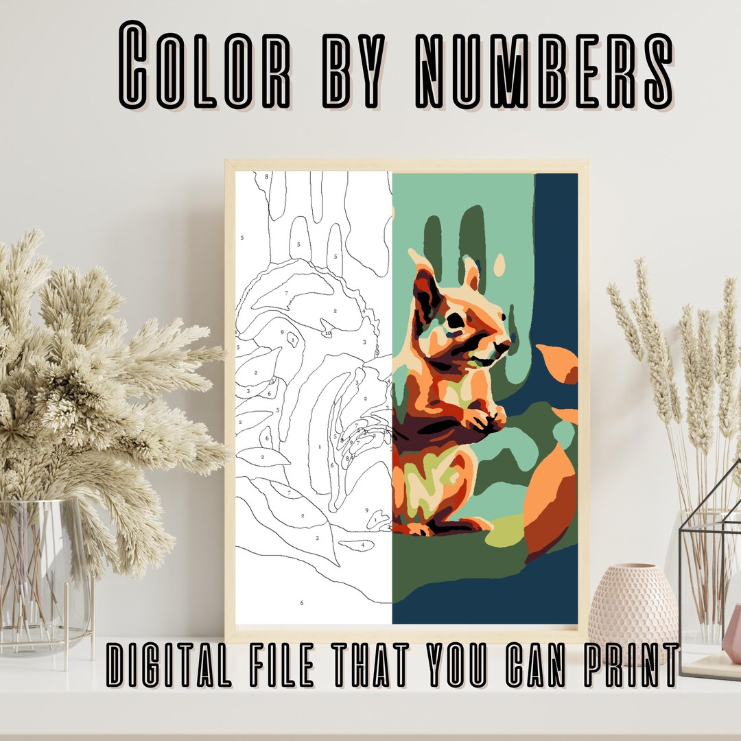 Color by Numbers Coloring Page, Drawing by Number Activity, Arts and ...