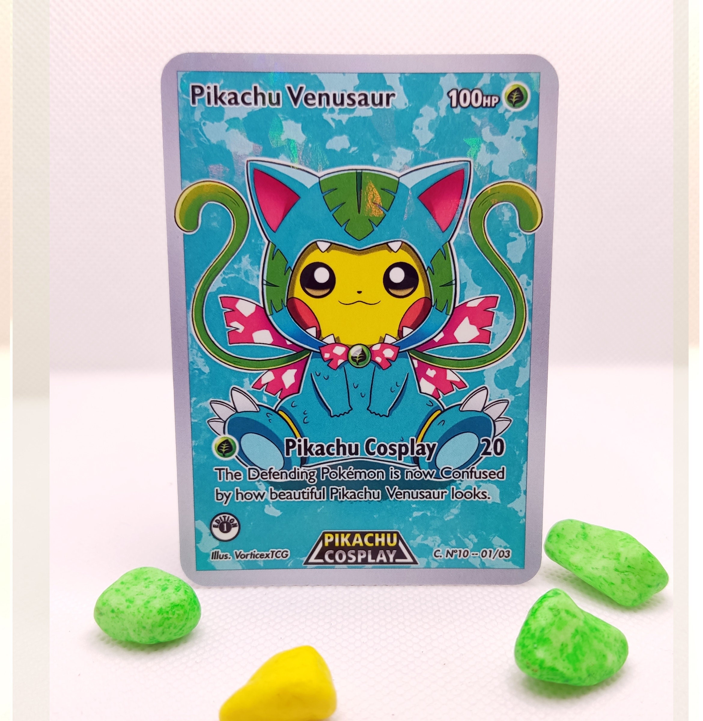 Pikachu Poncho PACK 3 CARDS Custom Cards - Etsy