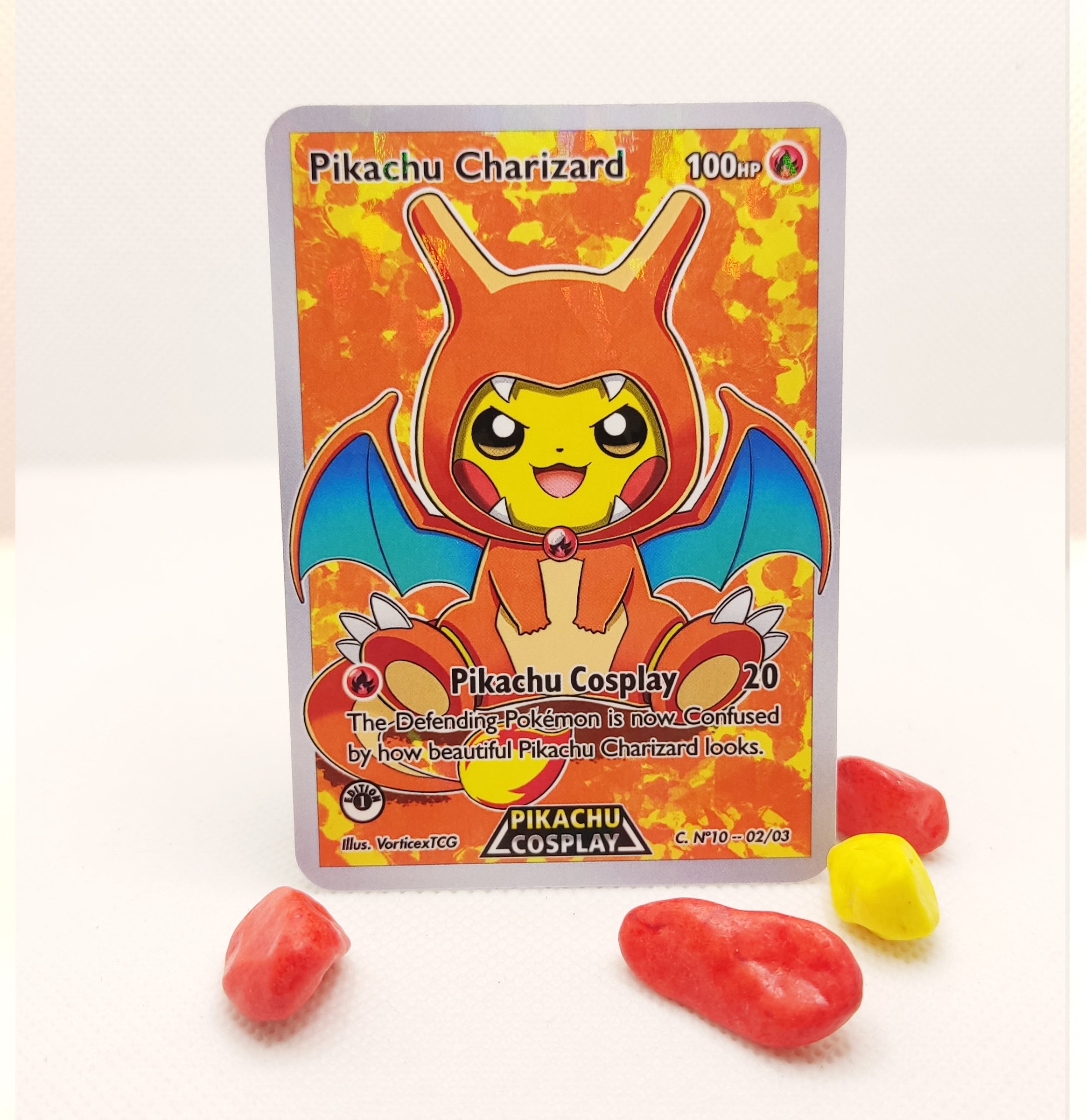 Pikachu Poncho PACK 3 CARDS Custom Cards - Etsy