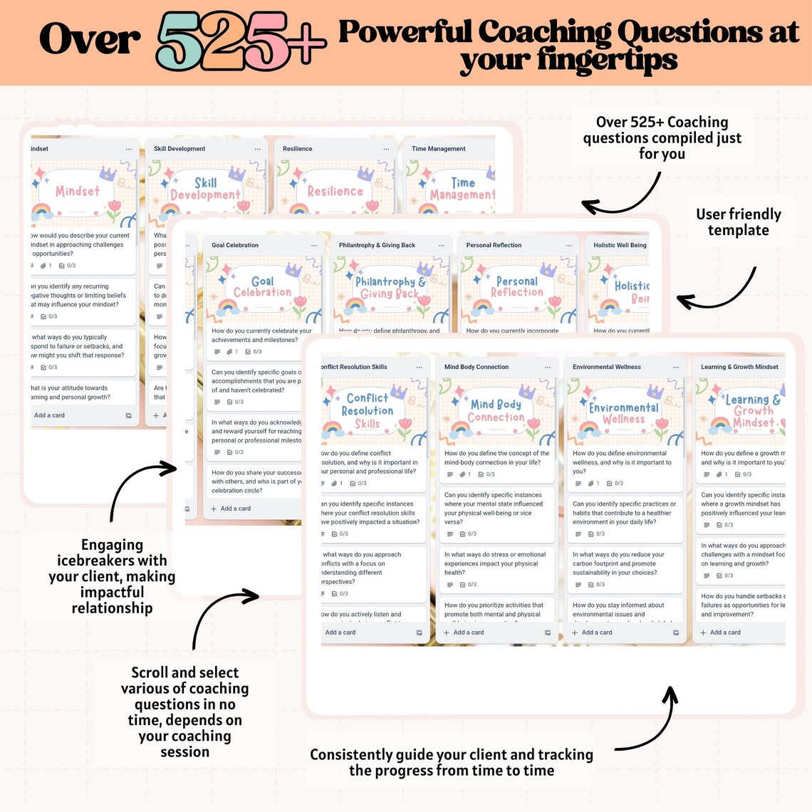525+ Coaching Questions Compilation for Coach Trello Board, Coaching ...