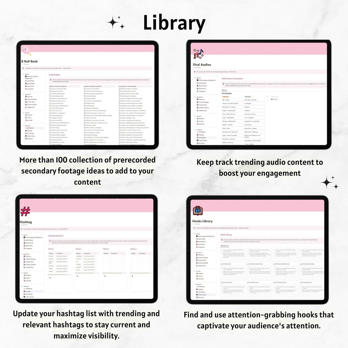 Notion Template Ultimate Instagram Planner Social Media Content ...