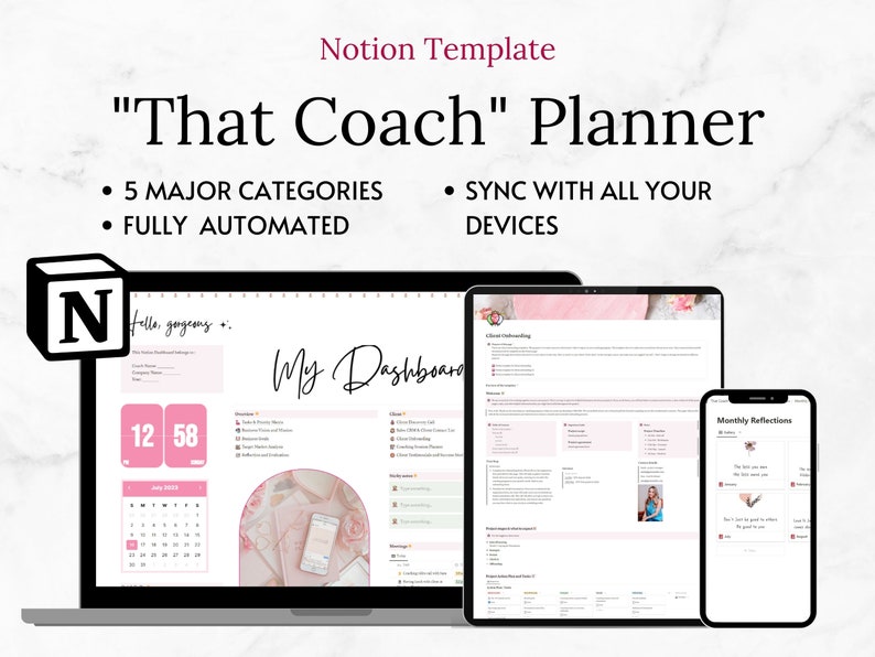 Notion Template Ultimate Coaching Dashboard Coaching Business Tool ...