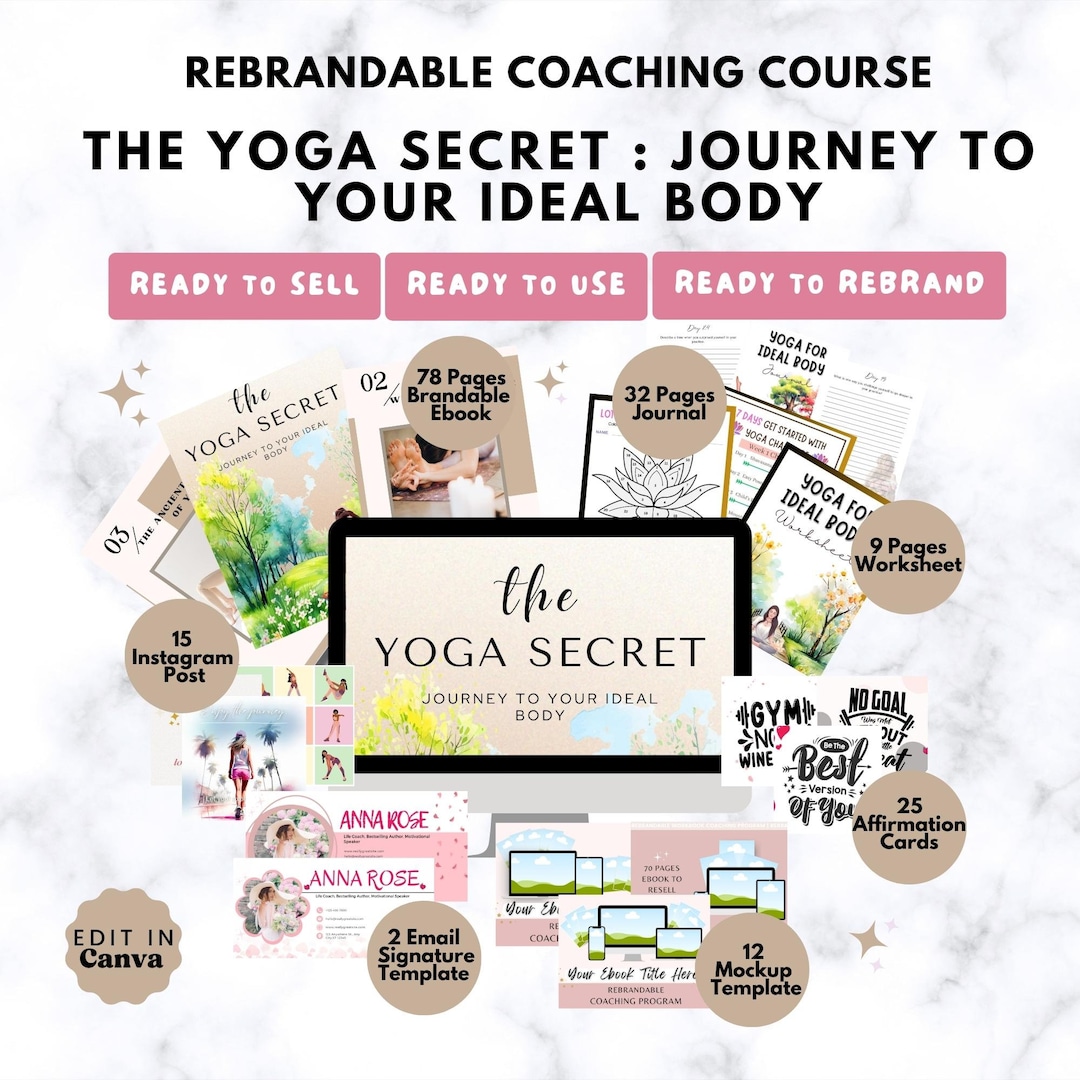 Done for You the Yoga Secret Workbook | Brandable Coaching Program for ...