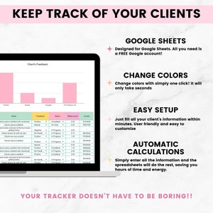 Client Session Tracker Spreadsheet for Coaches, Client Management ...