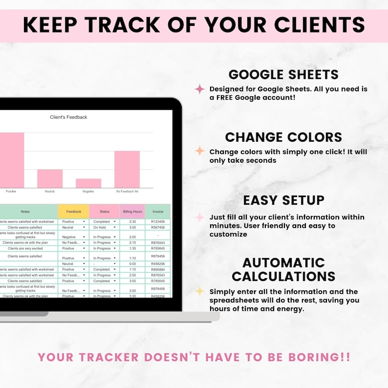 Client Session Tracker Spreadsheet for Coaches, Client Management ...