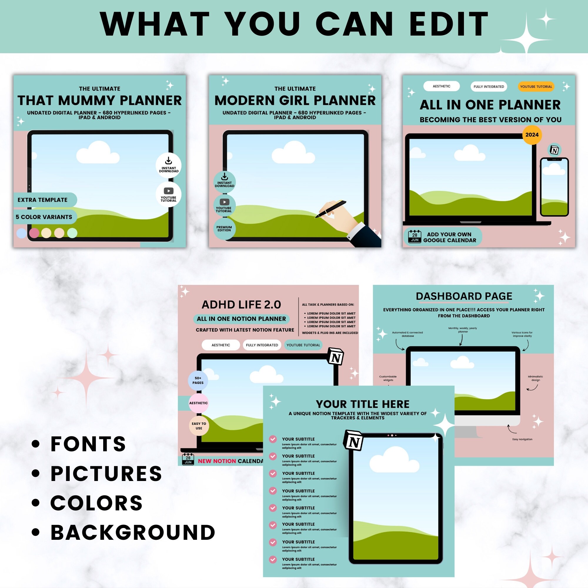 50+ Notion Mockup Canva Template for Coaches, Course Creator Mockup ...