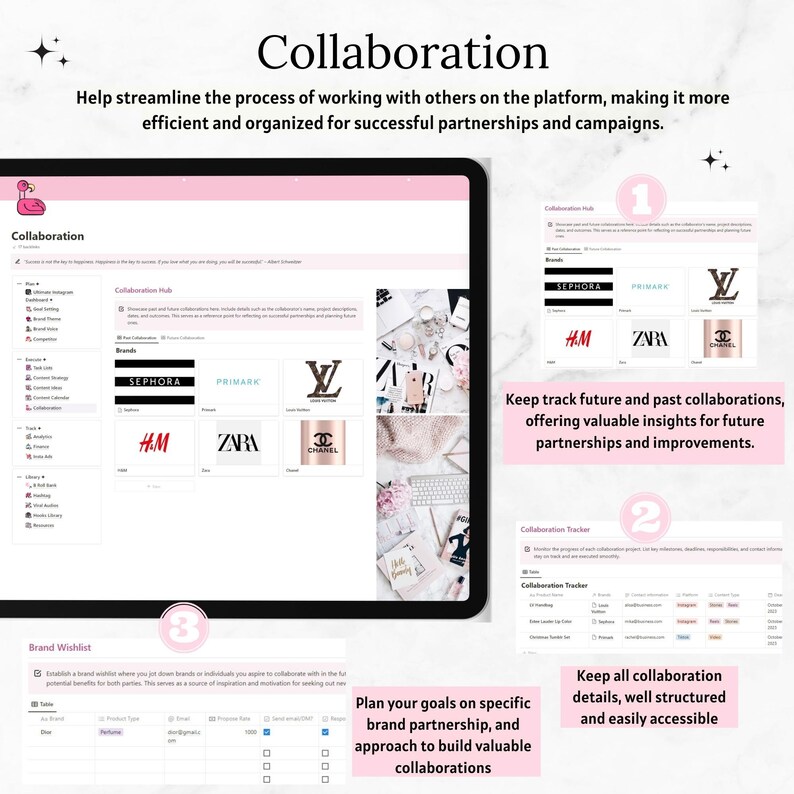 Notion Template Ultimate Instagram Planner | Social Media Content ...