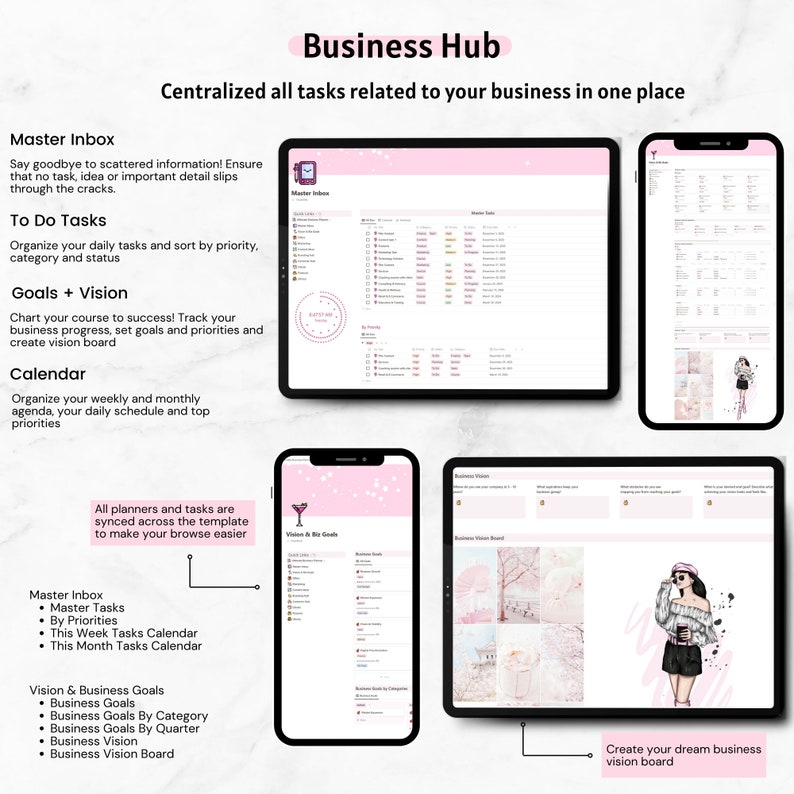 Notion Template Business Planner, Business Dashboard for Coach, Notion ...
