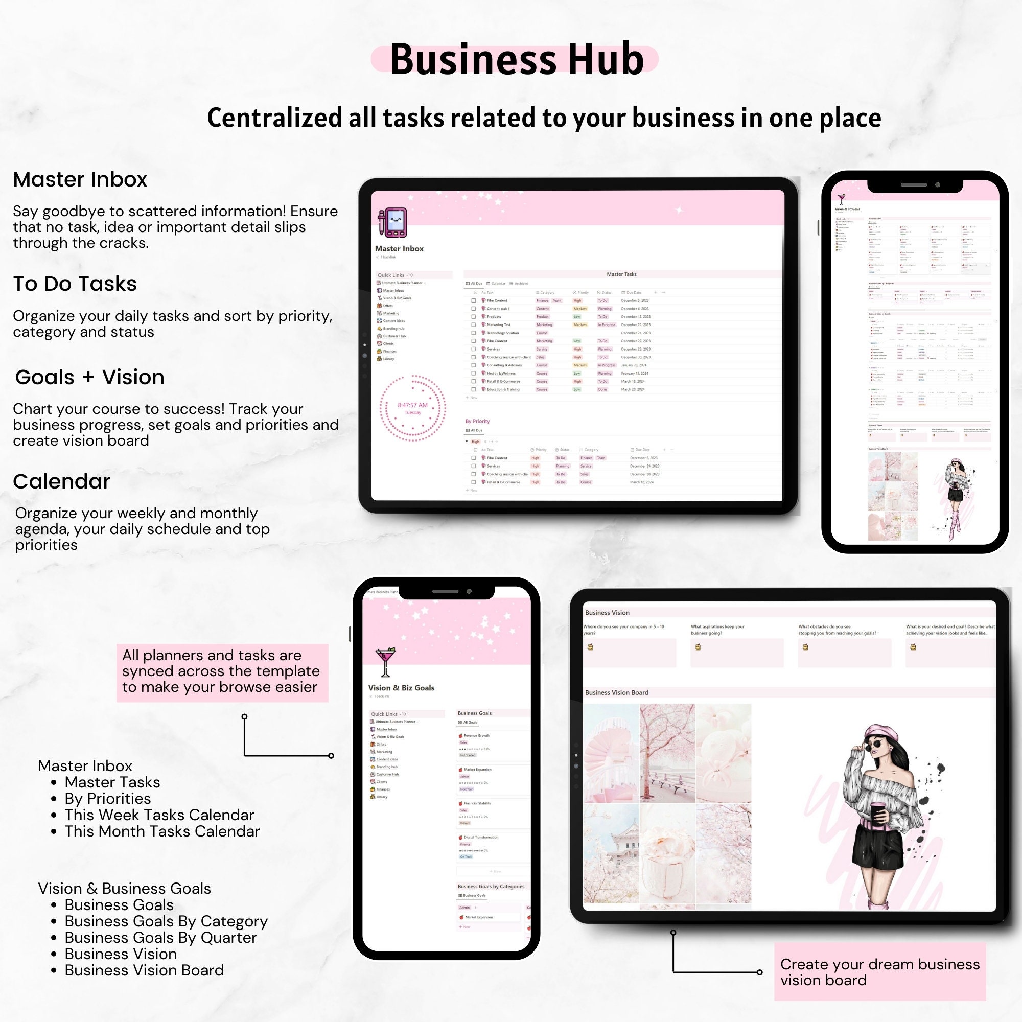 Notion Template Business Planner, Business Dashboard for Coach, Notion ...