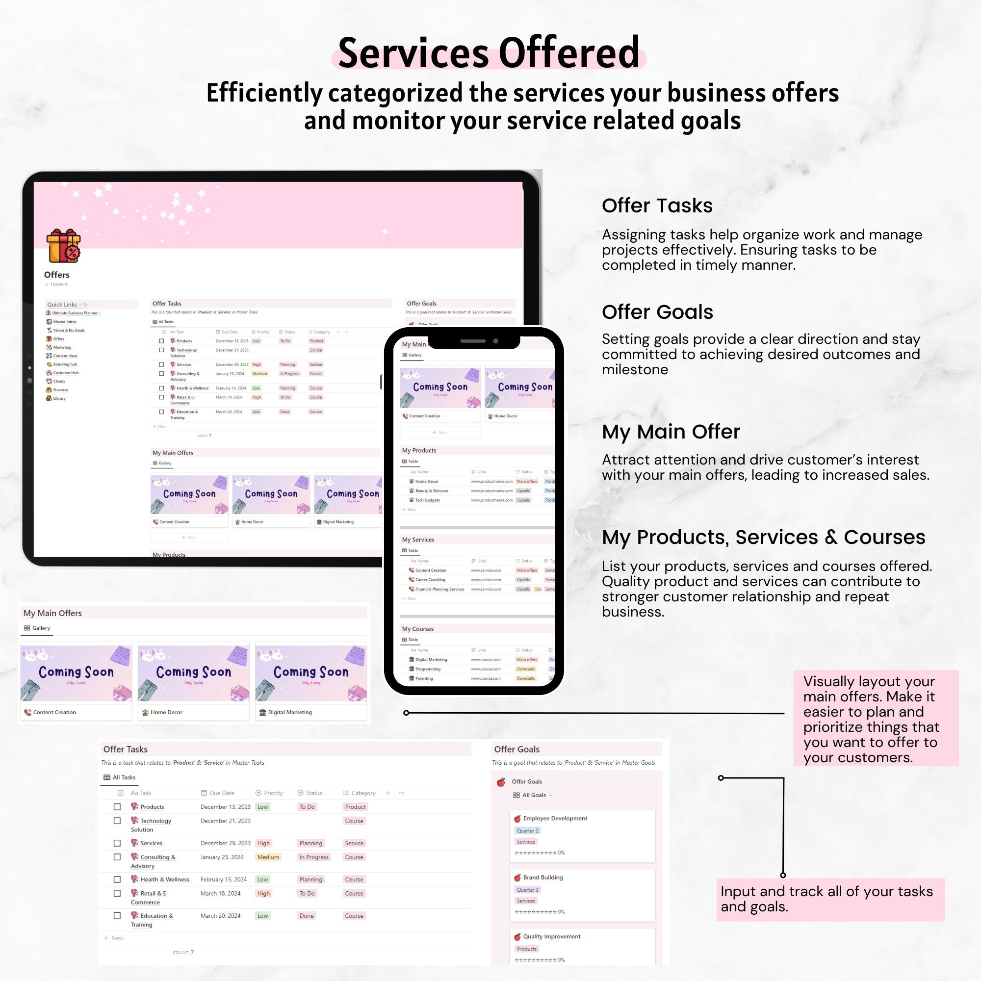 Notion Template Business Planner, Business Dashboard for Coach, Notion ...