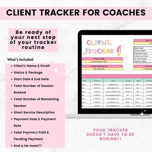 Client & Payment Tracker Google Sheet Template, Client Management Spreadsheet, Lead Tracker ...