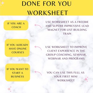 Done for You Dream Chaser Worksheet | Content for Life Coaches ...