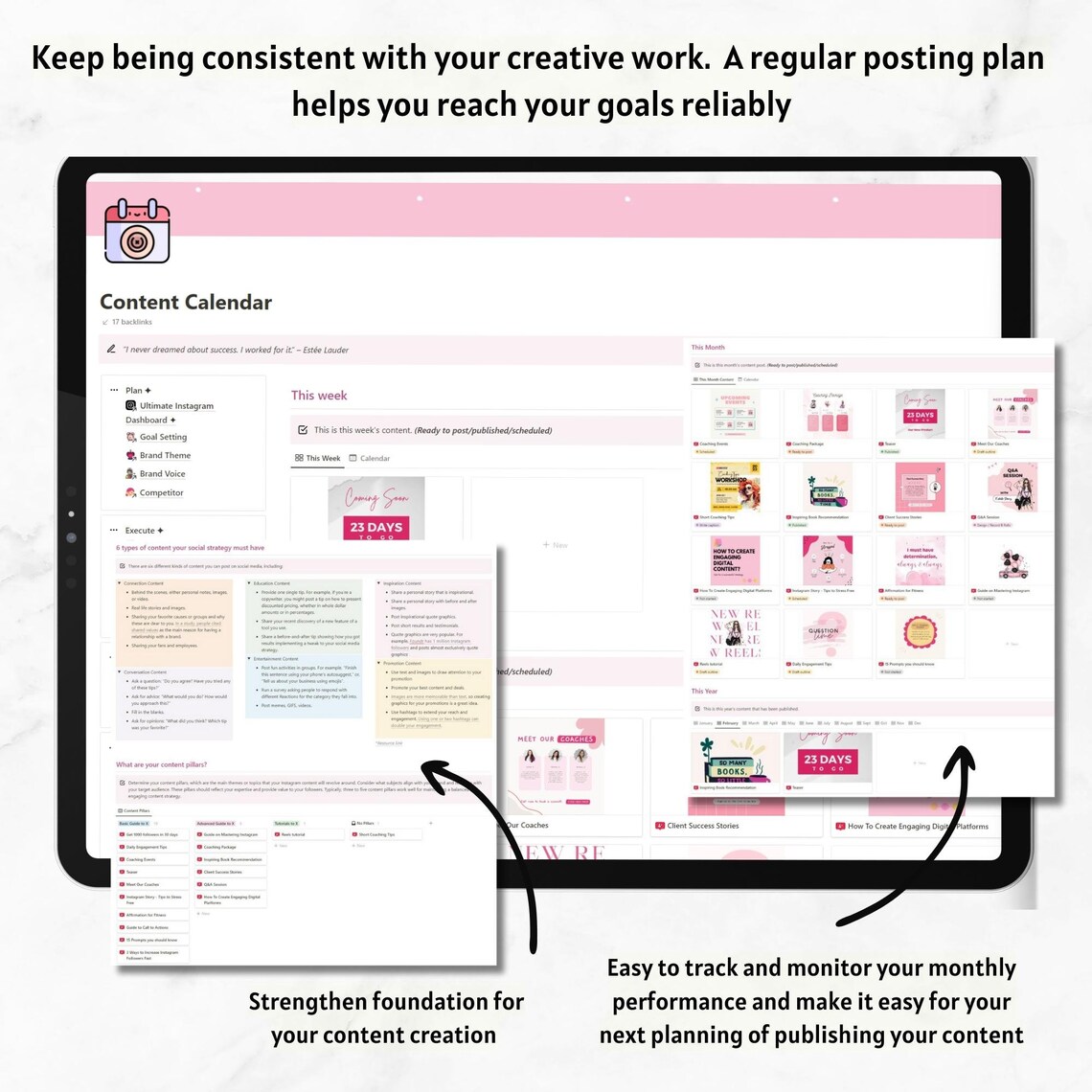 Notion Template Ultimate Instagram Planner Social Media Content ...