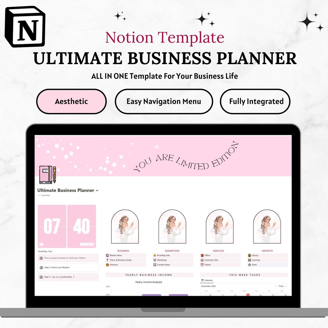 Notion Template Business Planner, Business Dashboard for Coach, Notion ...
