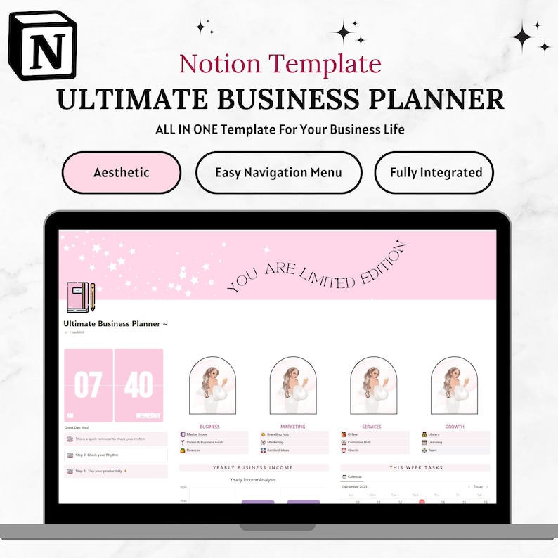 Notion Template Business Planner, Business Dashboard for Coach, Notion ...