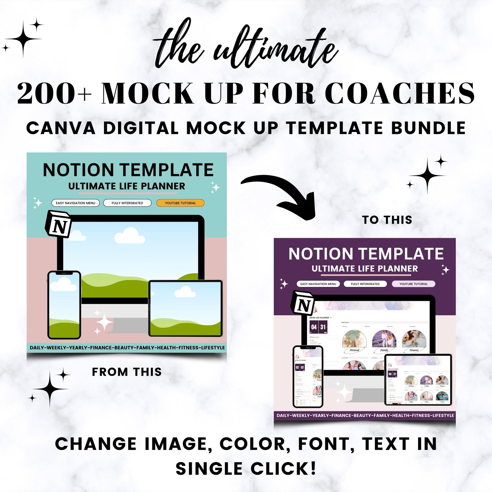 200+ Mockup Canva Template for Coaches, Course Creator Mockup, Digital ...
