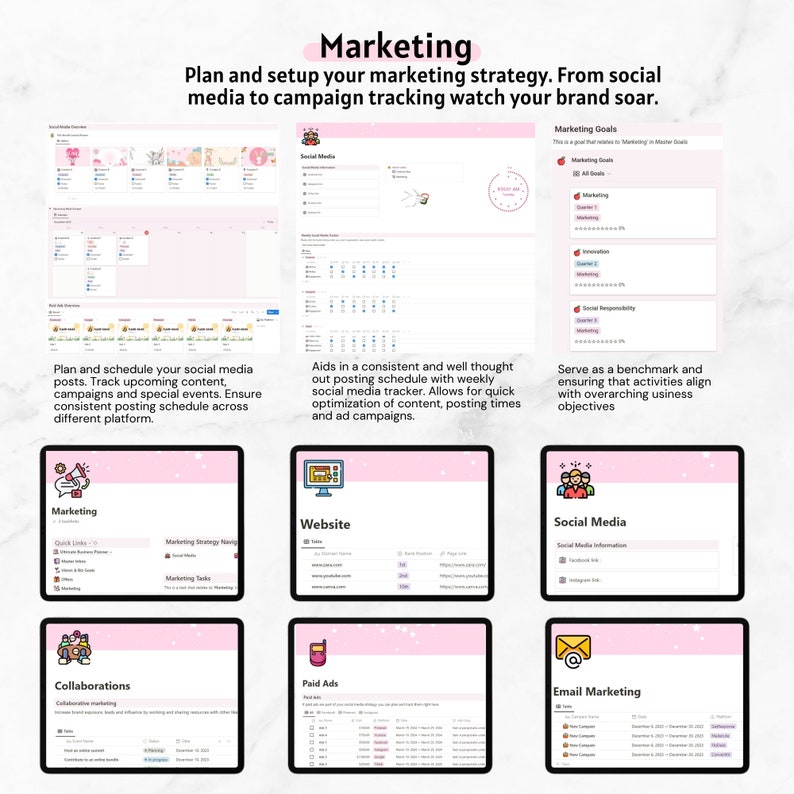 Notion Template Business Planner, Business Dashboard for Coach, Notion ...