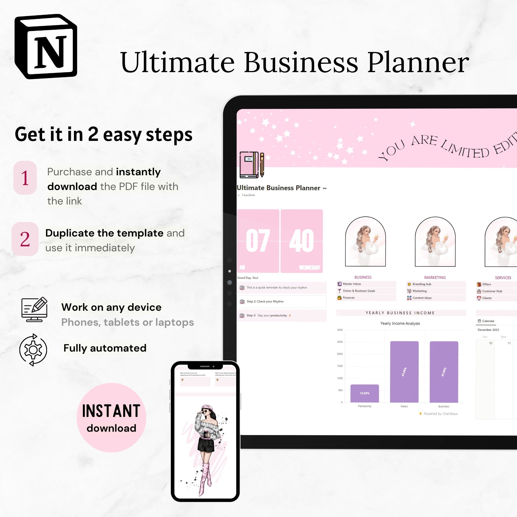 Notion Template Business Planner, Business Dashboard for Coach, Notion ...