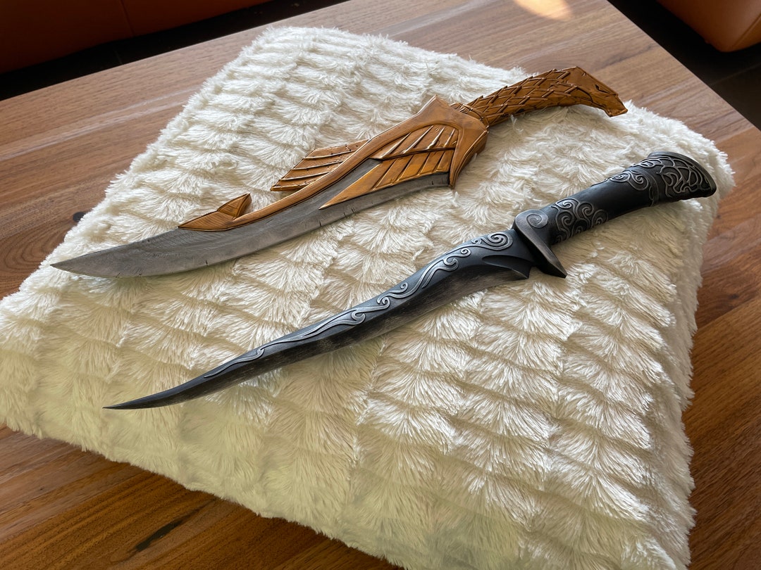 Skyrim Inspired Dagger Set 1 / Elven Dagger and Ebony Dagger - Cosplay ...