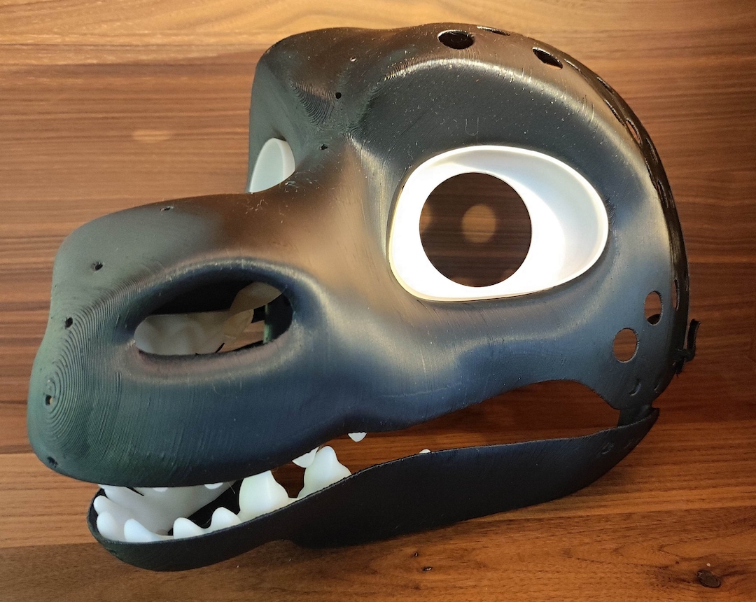 Triangular Dragon Fursuit Head-base With Movable Jaw and Eye Lids Furry ...