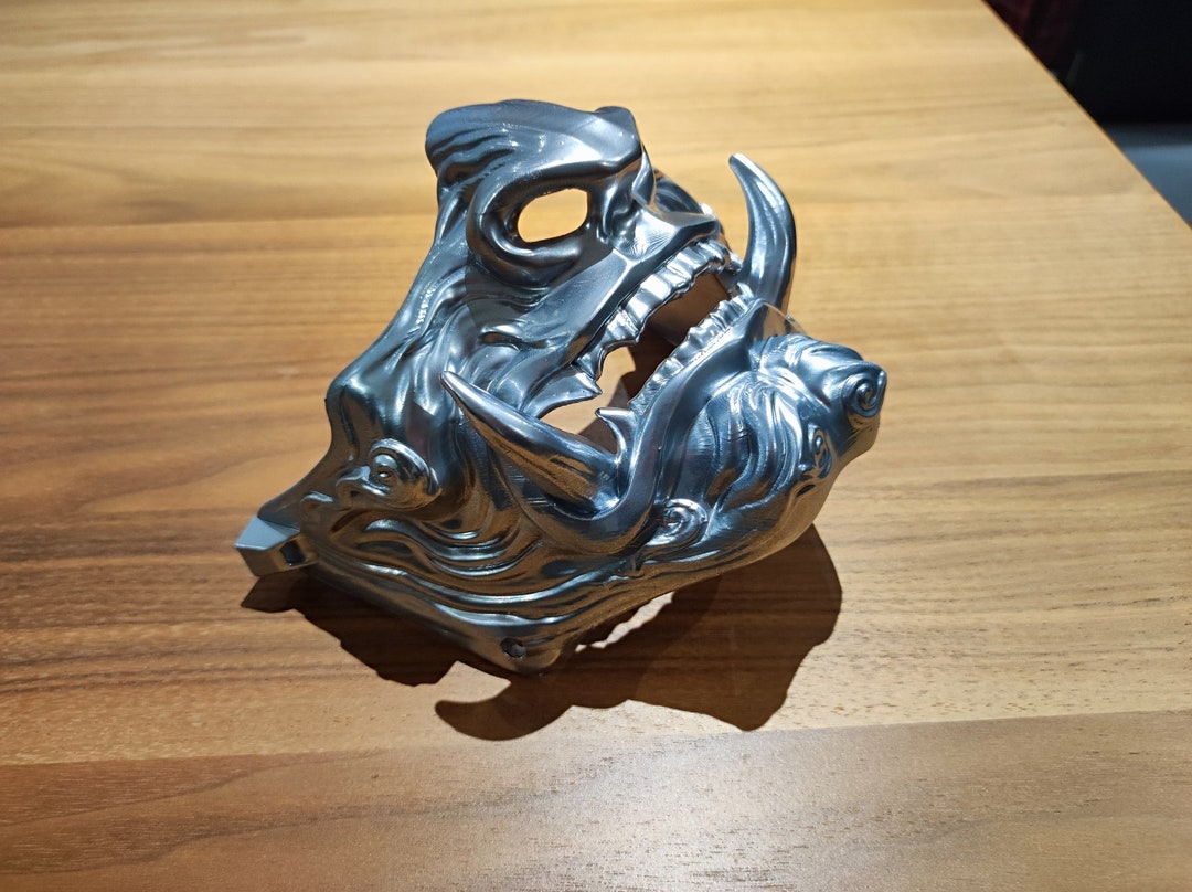 Cyberpunk Oni Mask Cosplay Carnival Chrome Plated - Etsy