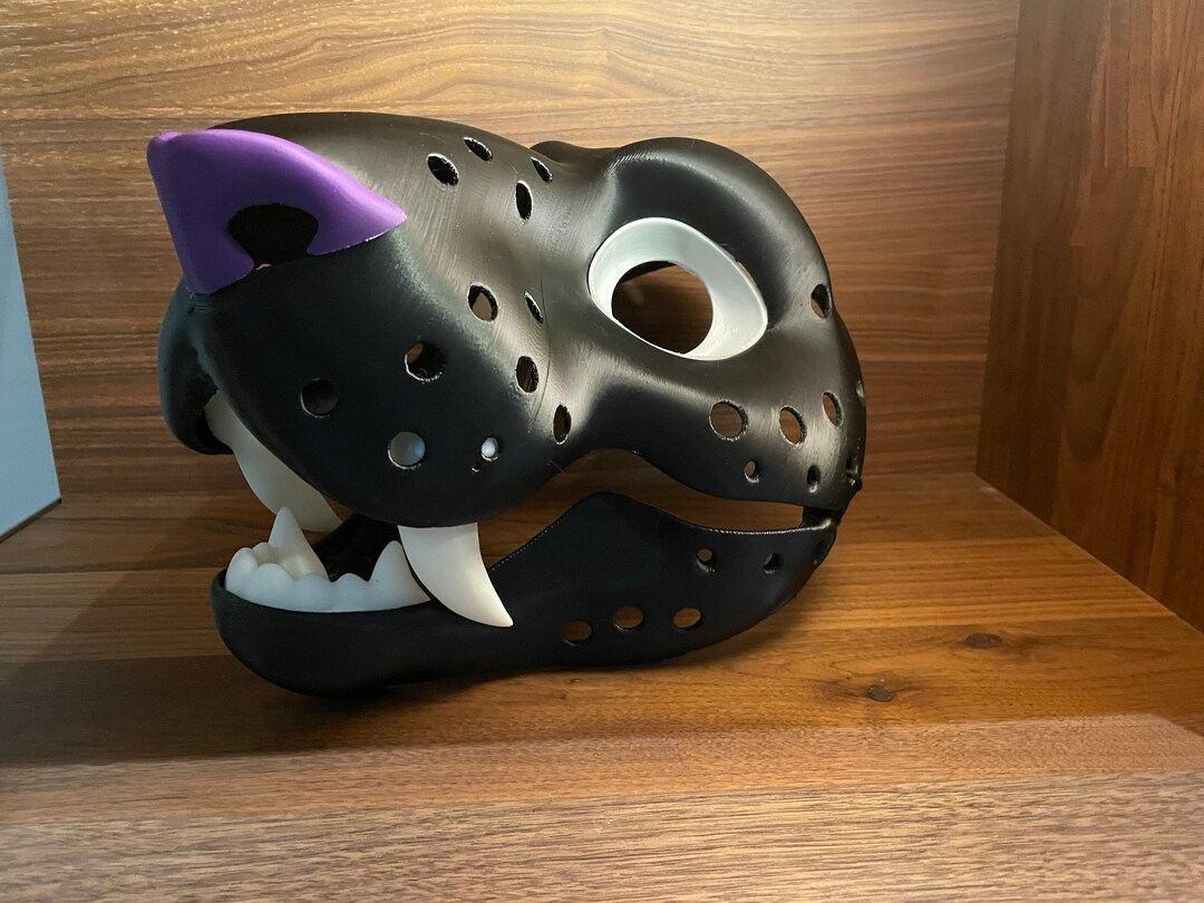 Smilodon Big Saber Fursuit Head-base With Movable Jaw and Eye Lids ...