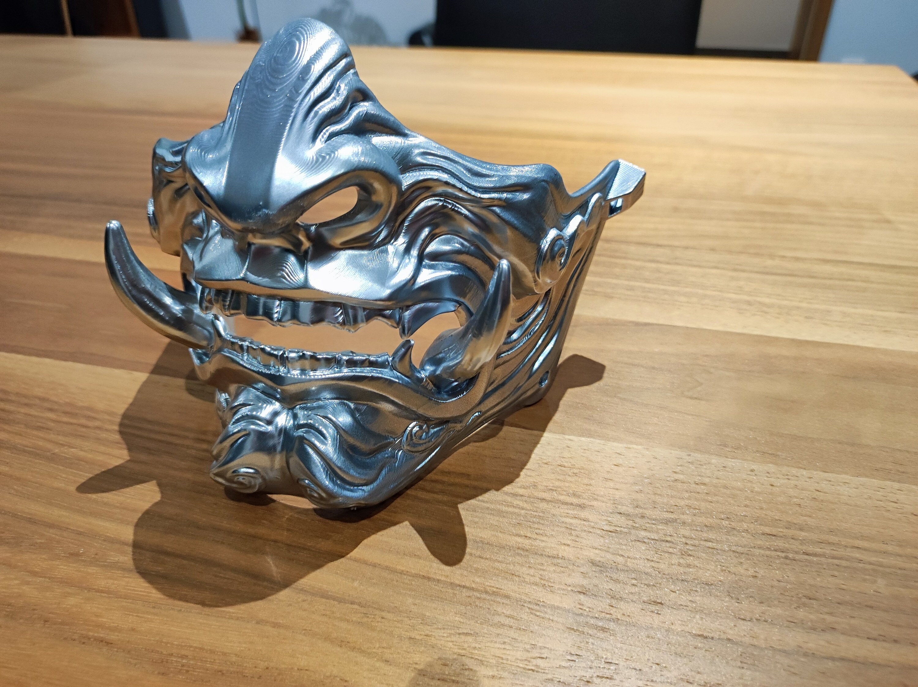 Cyberpunk Oni Mask Cosplay Carnival Chrome-plated - Etsy