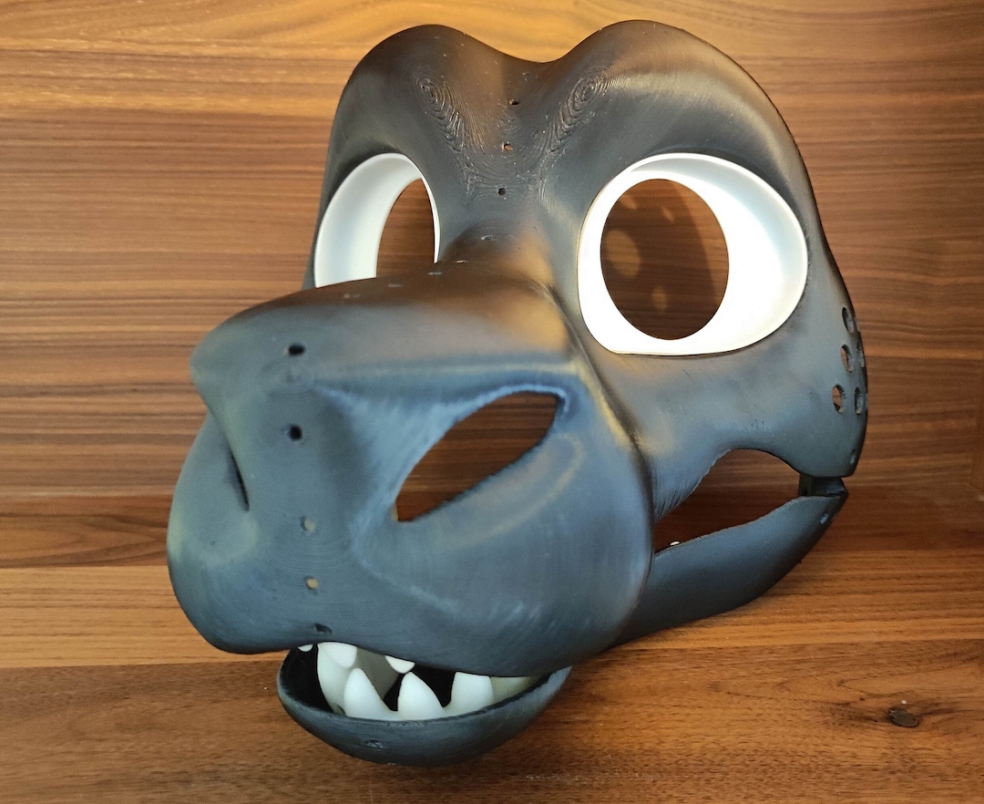 Noodle Dragon V2 Fursuit Head-base With Movable Jaw and Eye Lids Furry ...