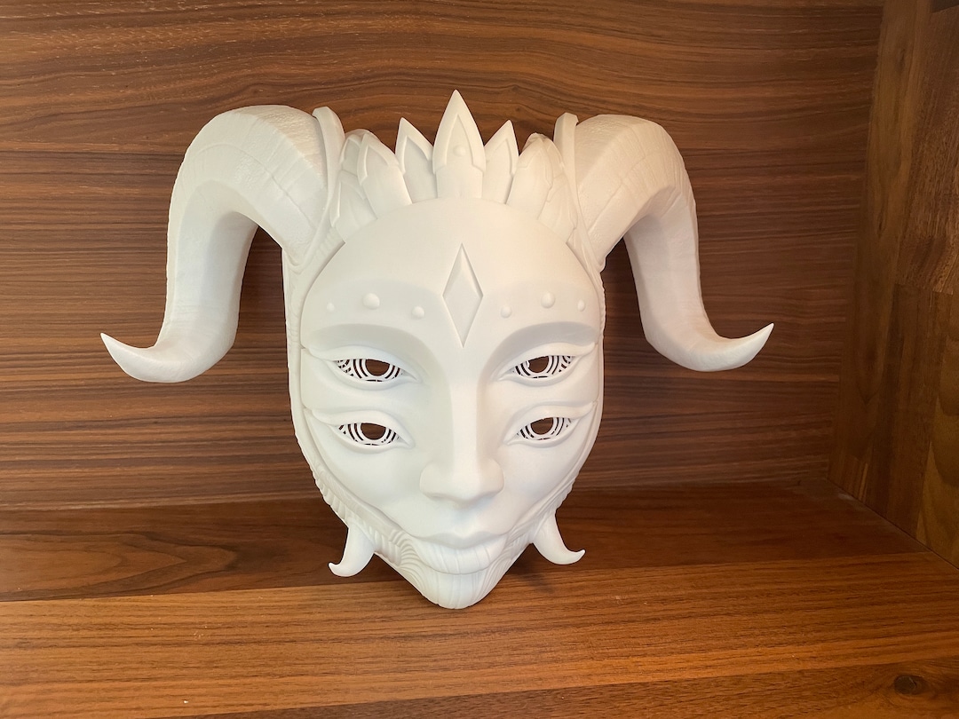 Exclusive Hellequin Mask and Deco With Perfect Porcelain / Silk Like ...