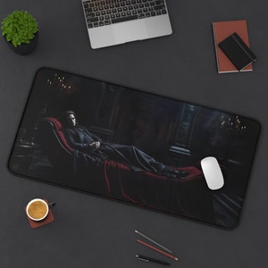 Goth Desk Mat Lounging Vampire Gothic XXL Mousepad Desks Pad - Etsy