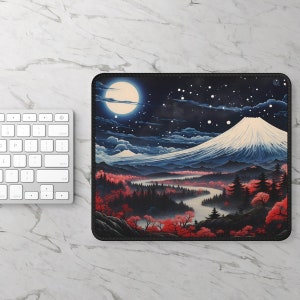 Japanese Desk Mat Snowy Mount Fuji XXL Mousepad Desks Pad XL Gaming ...