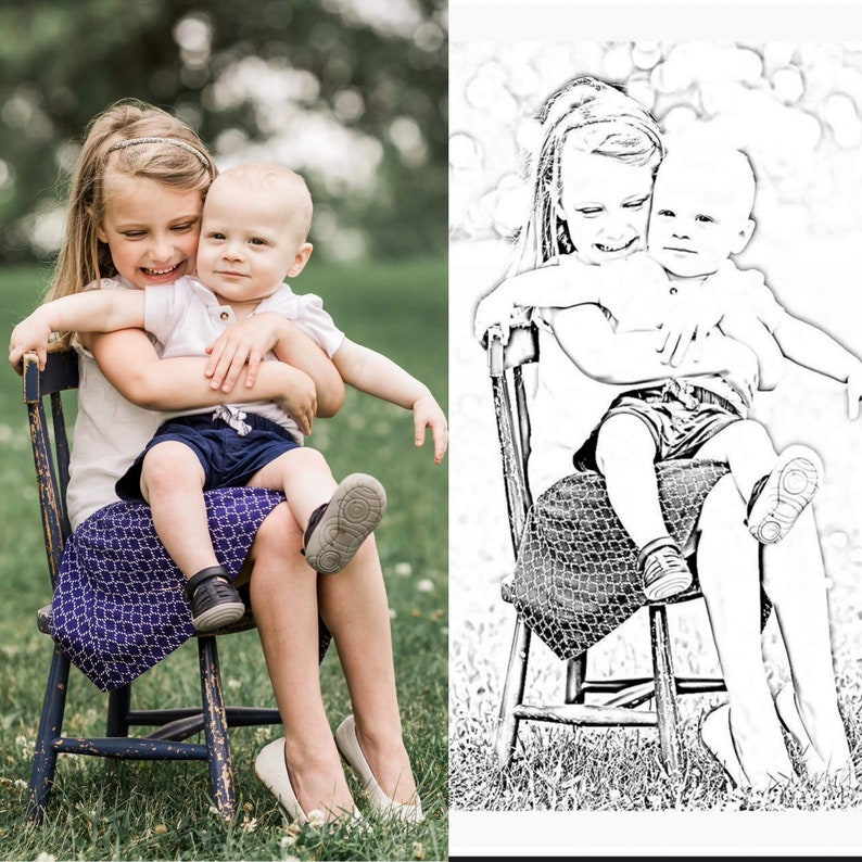 Family Photo Coloring Book - Etsy