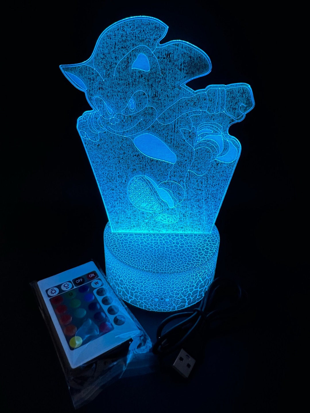 3d Night Light Sonic Set - Etsy