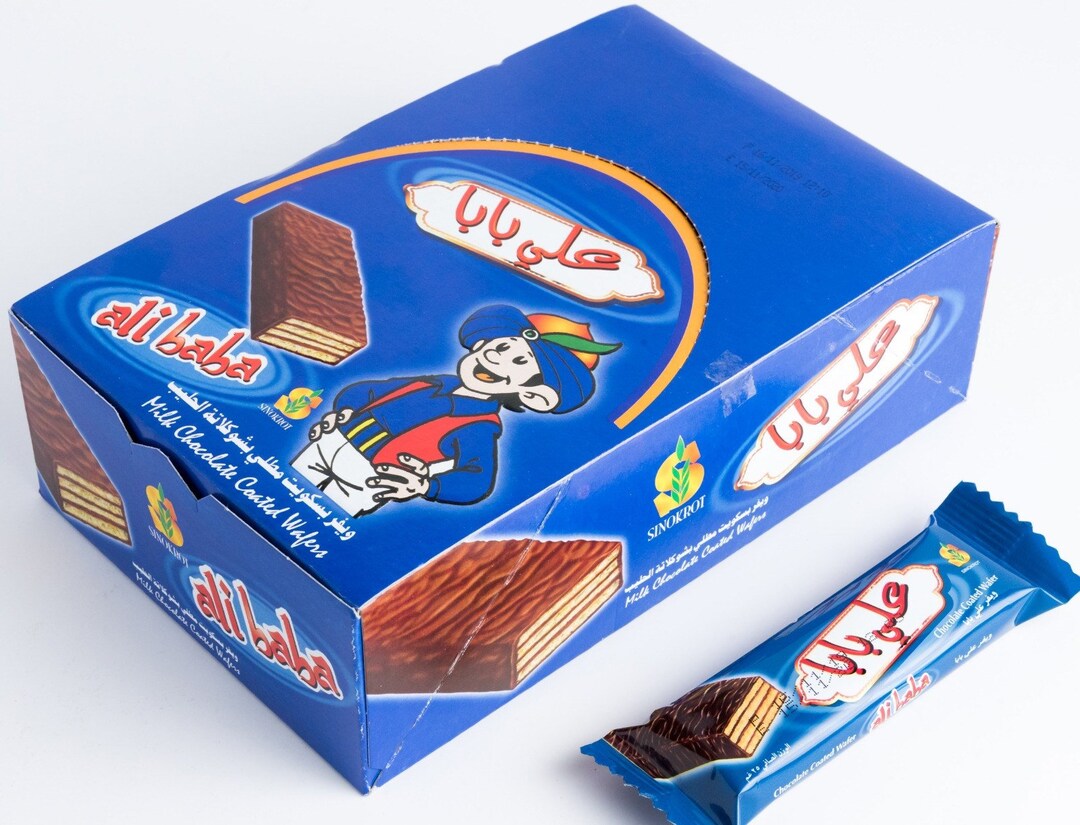 Fresh Ali-baba Chocolate Wafers 24 Pieces palestine Origin, شوكلاتة علي ...
