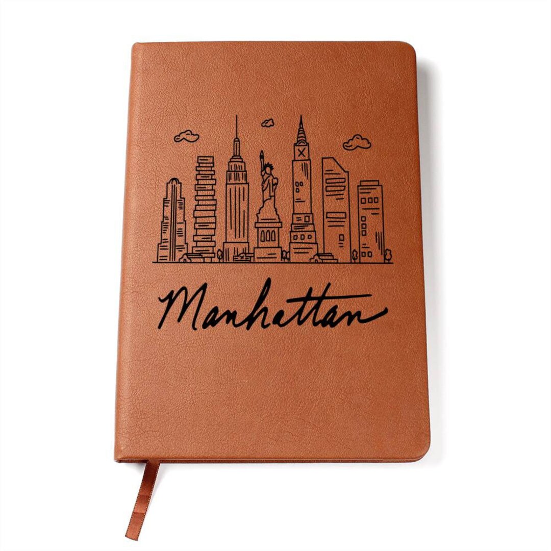 Manhattan Skyline Journal: Vegan Leather Notebook - Etsy