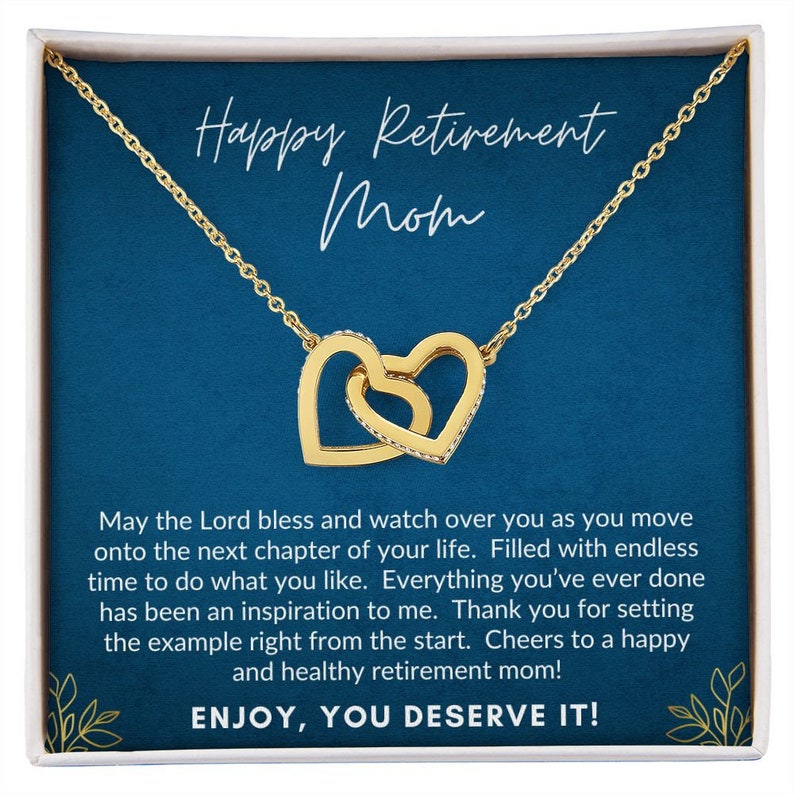 Happy Retirement Mom - Interlocking Hearts - May the Lord Bless - Etsy