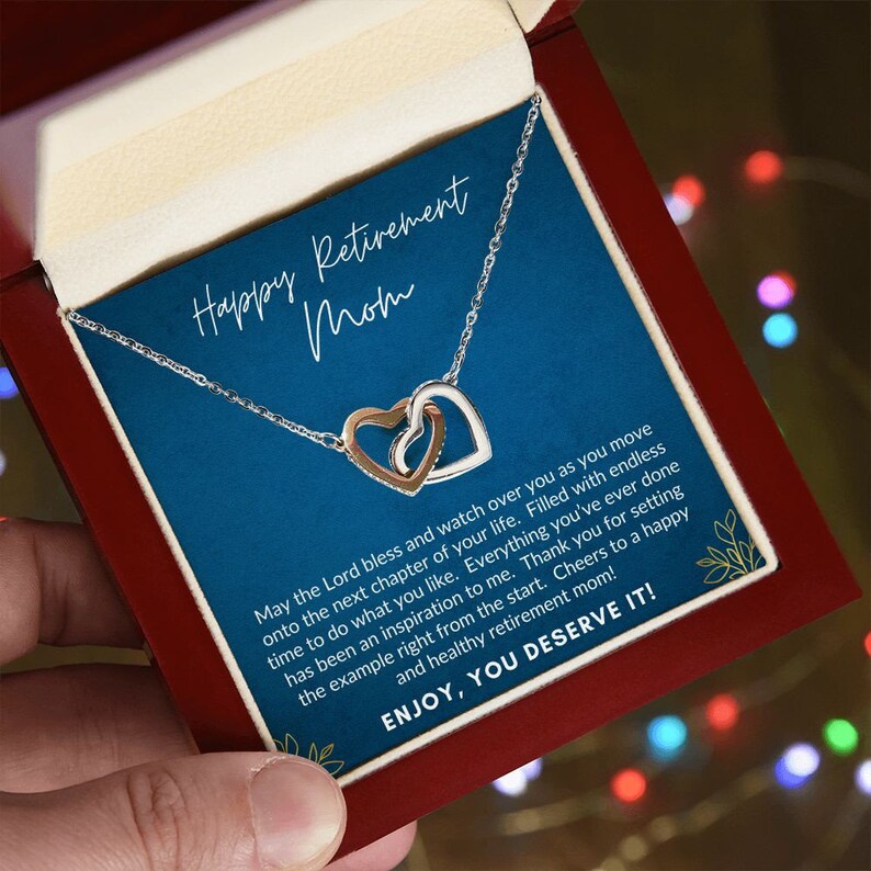Happy Retirement Mom - Interlocking Hearts - May the Lord Bless - Etsy