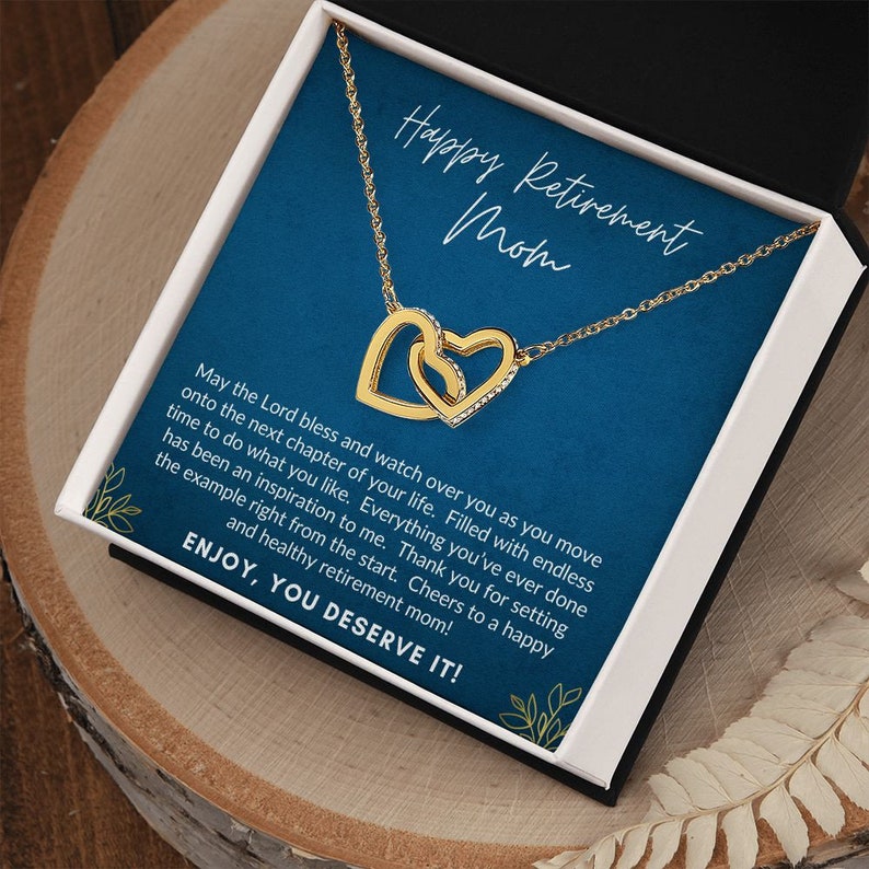 Happy Retirement Mom - Interlocking Hearts - May the Lord Bless - Etsy