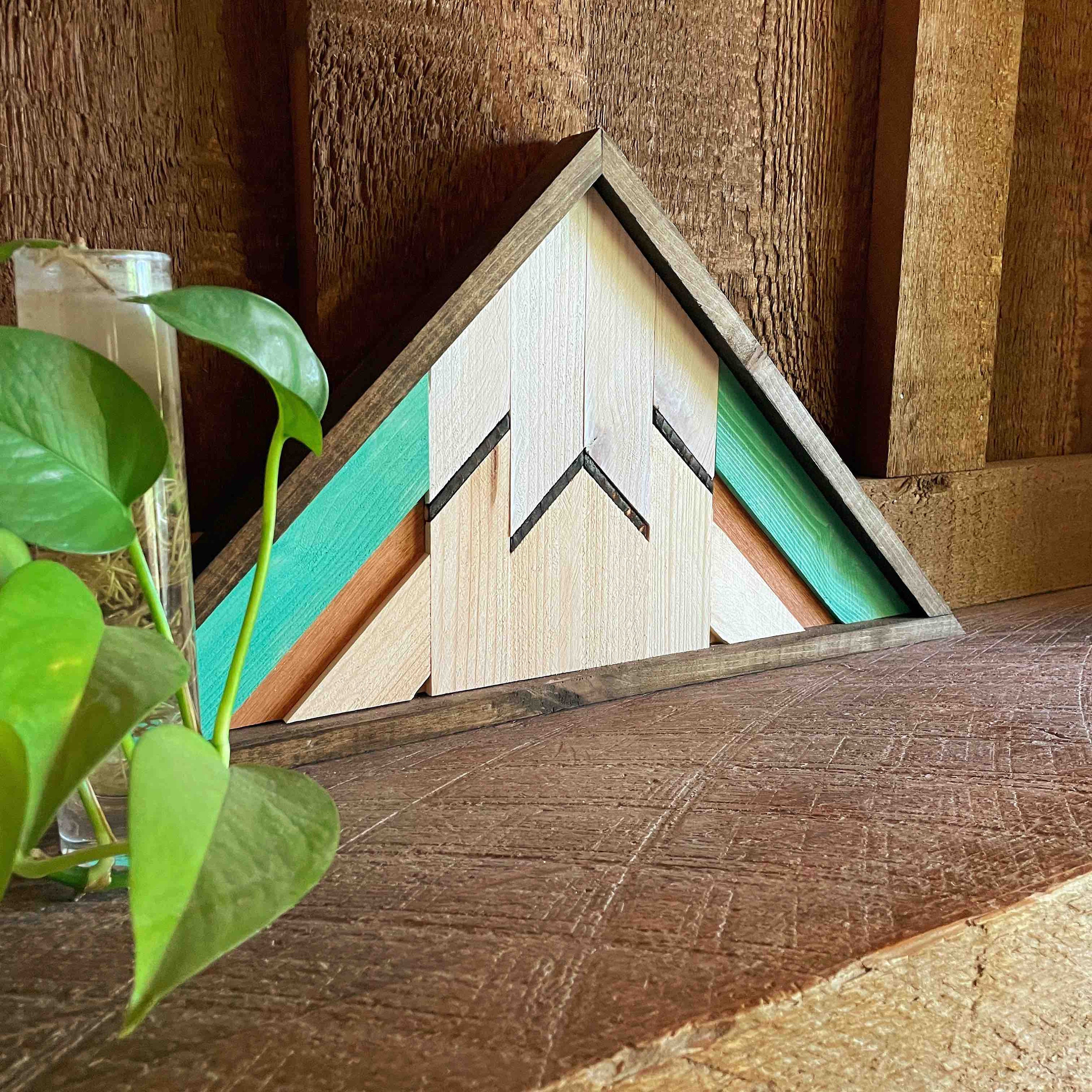 Summer Sunrise No. 5 Triangle Wood Art - Etsy