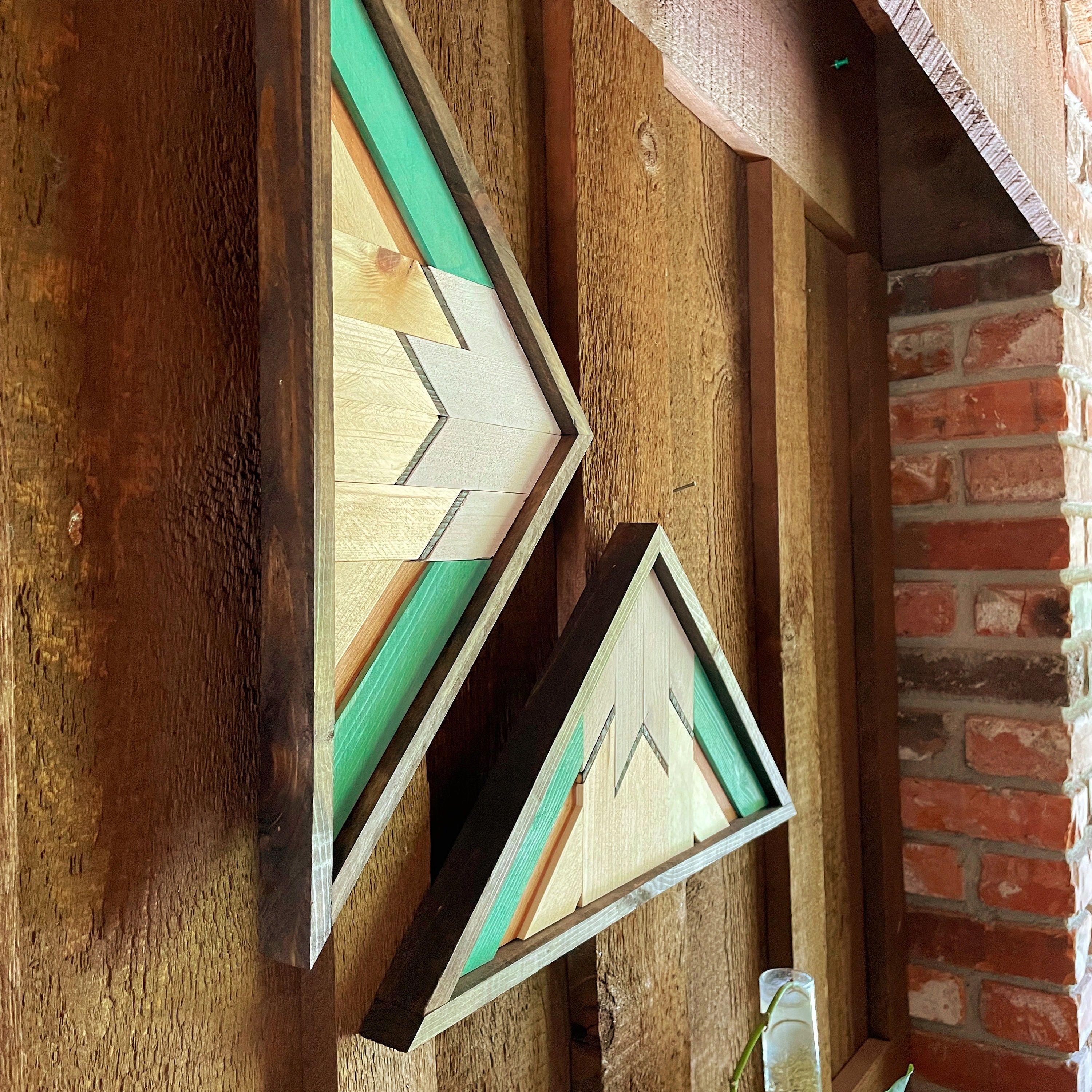 Summer Sunrise No. 5 Triangle Wood Art - Etsy