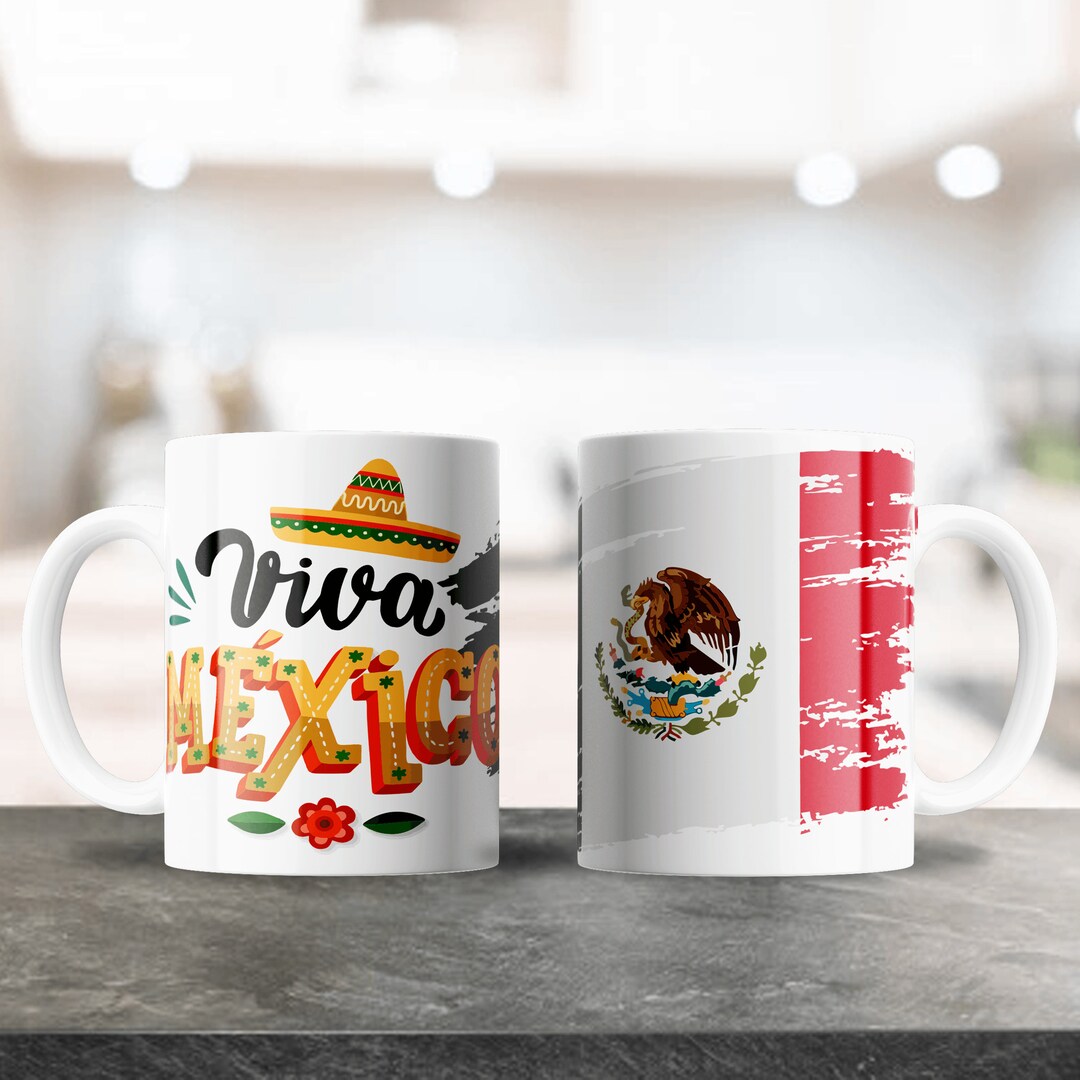 Viva Mexico Sublimation Mug Design, 12oz Coffee Cup Design, Sublimation ...