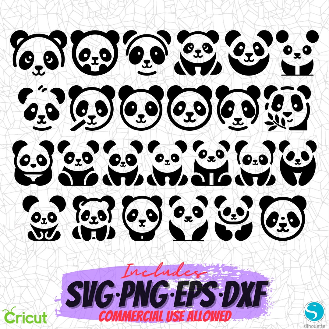 Cute Panda Svg Design, PNG Clipart Files, Sublimation Designs, Cricut ...