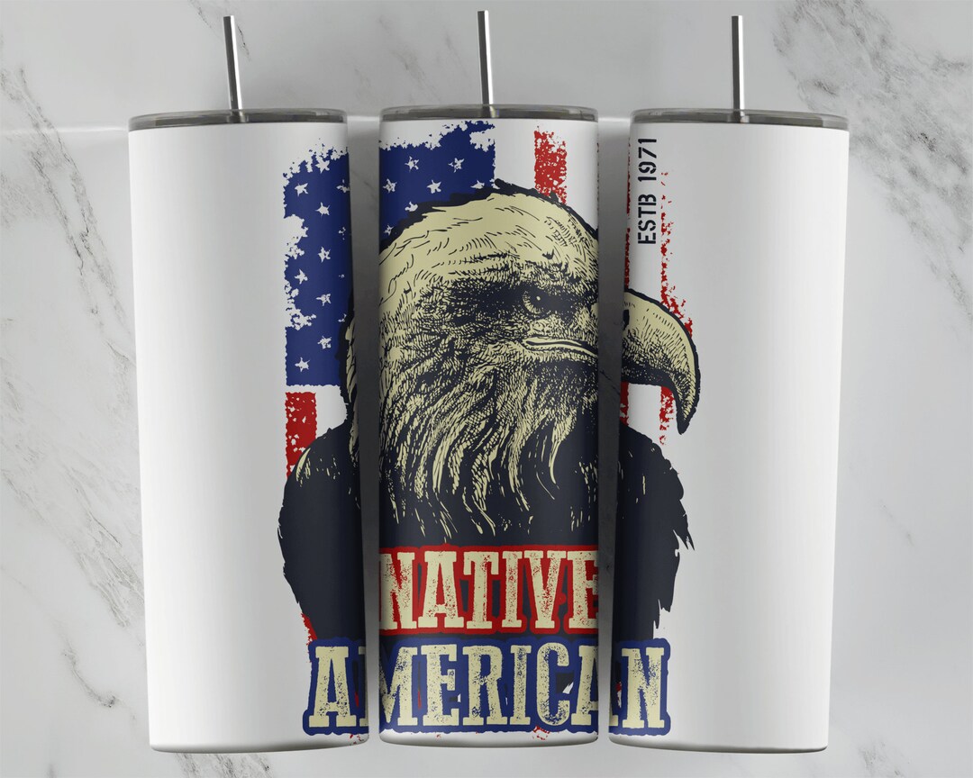 Native American Sublimation Design, for 20oz Skinny Tumbler, Vinyl Wrap ...
