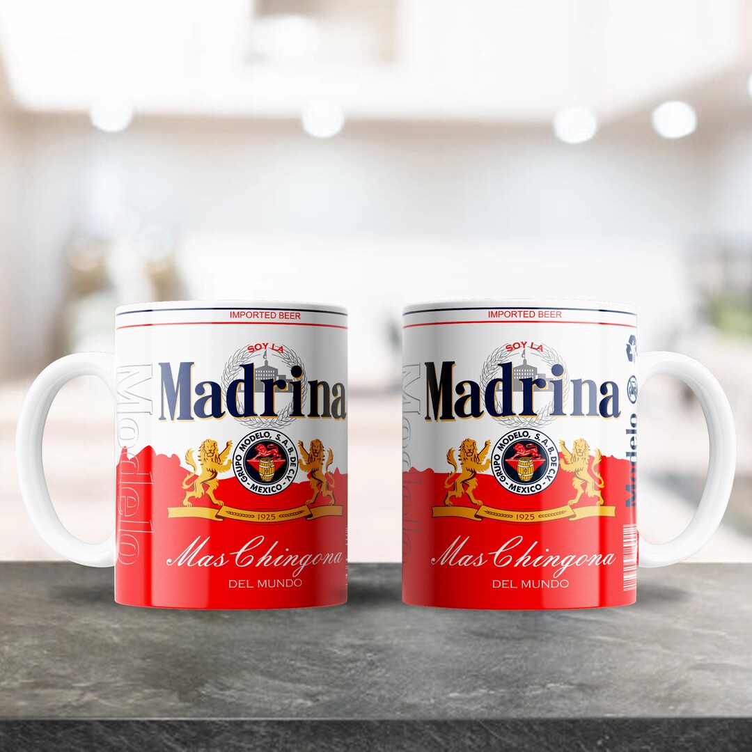 Red Madrina Mug Design - for 12oz 15oz Mugs, Sublimation Wrap for ...