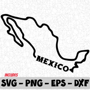 Mexico Map Outline SVG | Mexican Country Silhouette Cut File for Cricut ...